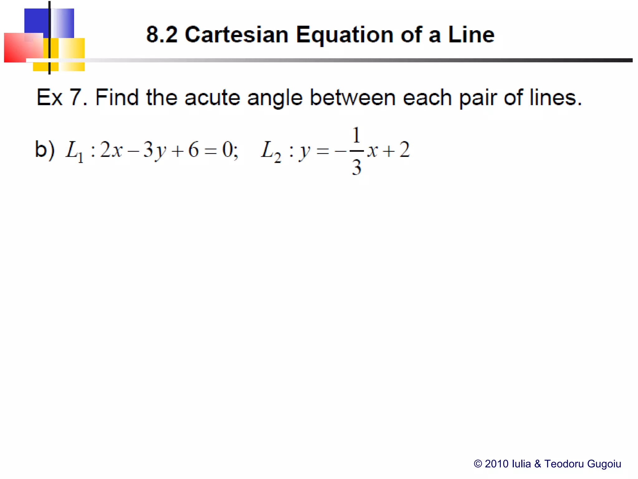 2 cartesian equation_of_a_line | PPT