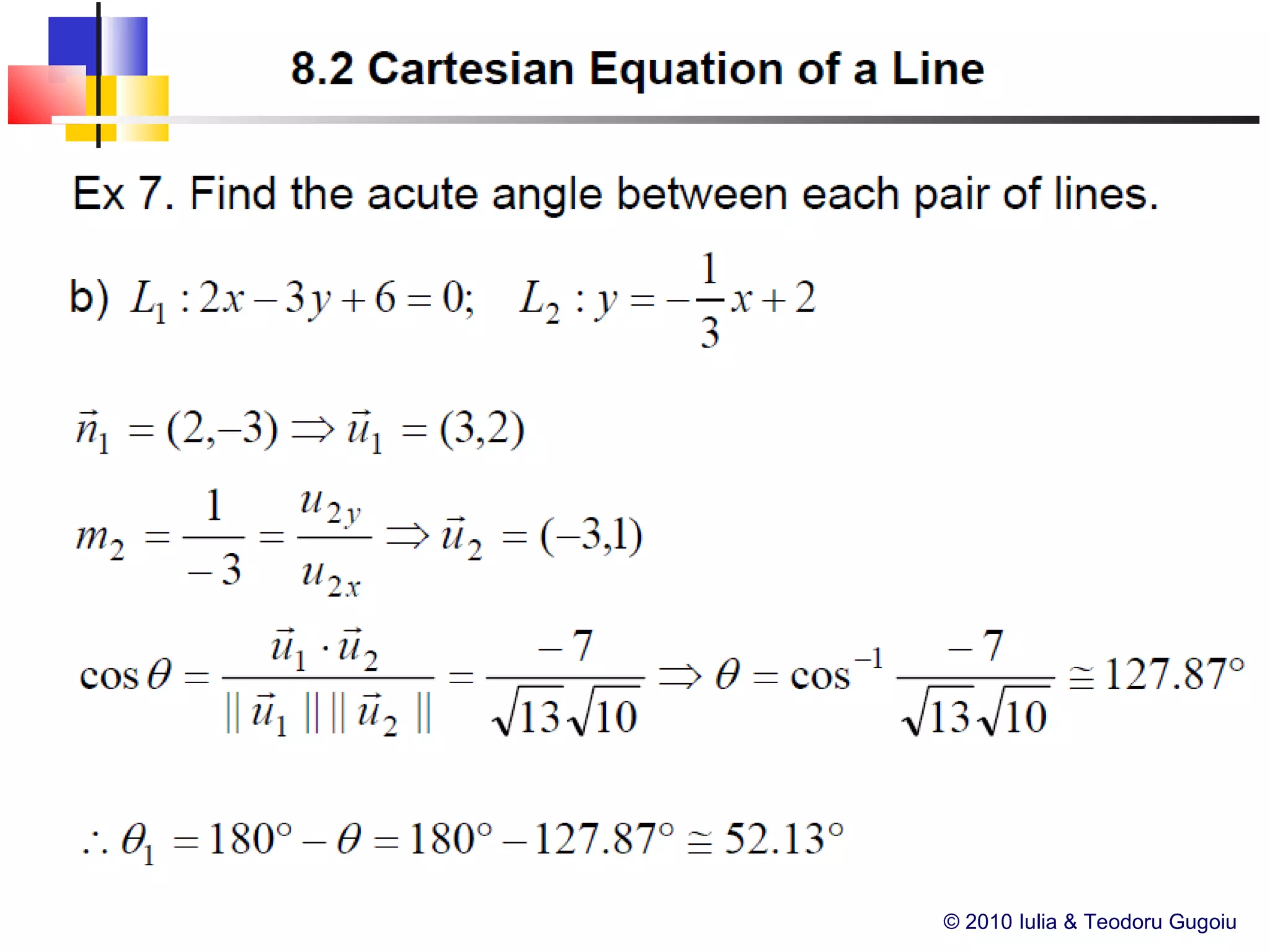 2 cartesian equation_of_a_line | PPT