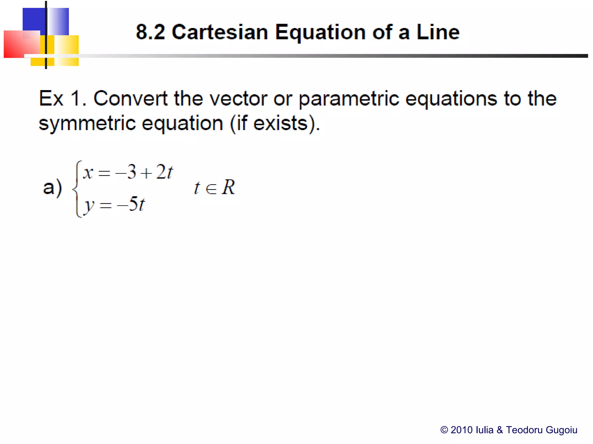 2 cartesian equation_of_a_line | PPT