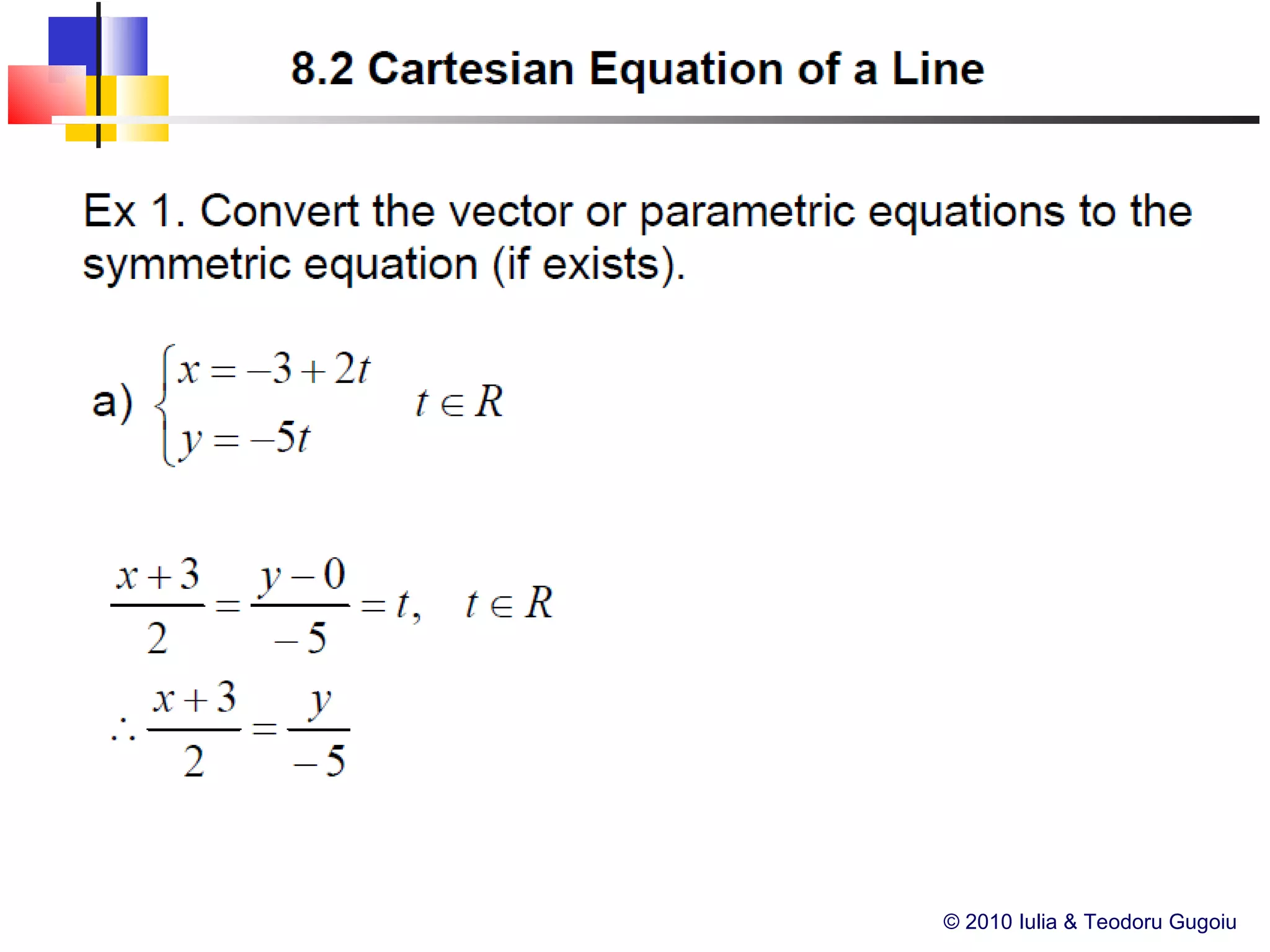 2 cartesian equation_of_a_line | PPT