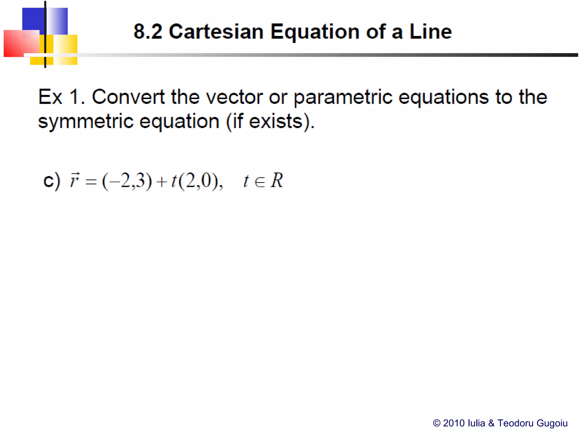 2 cartesian equation_of_a_line | PPT