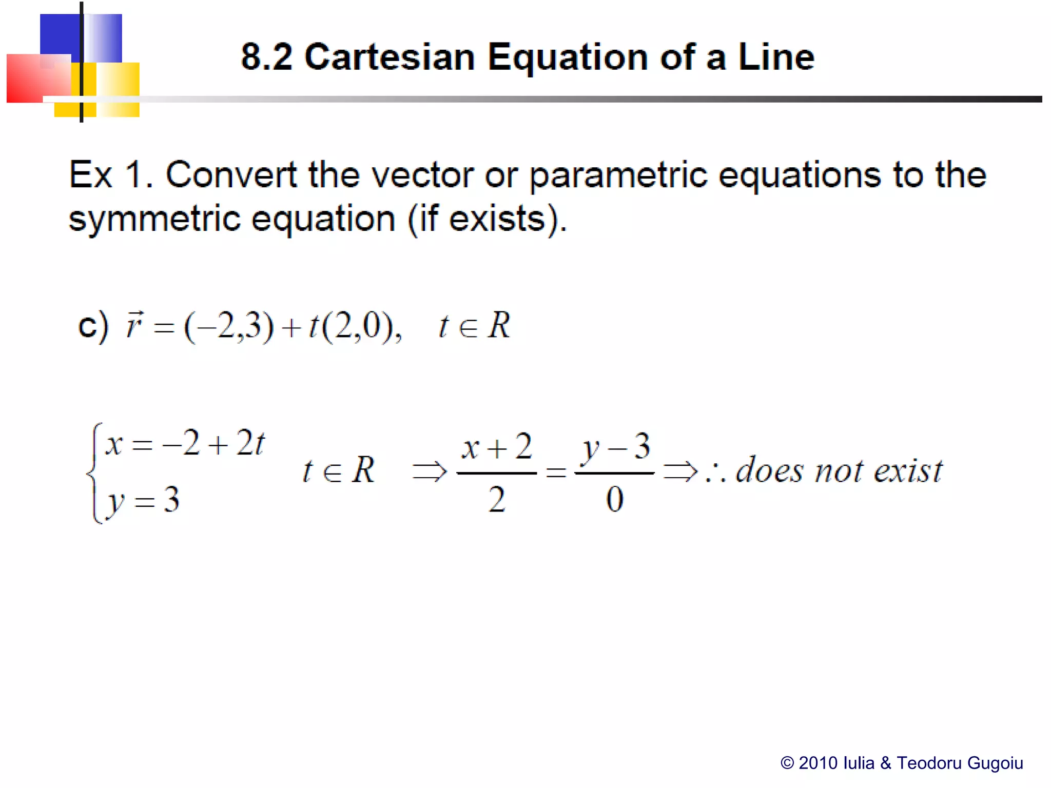 2 cartesian equation_of_a_line | PPT