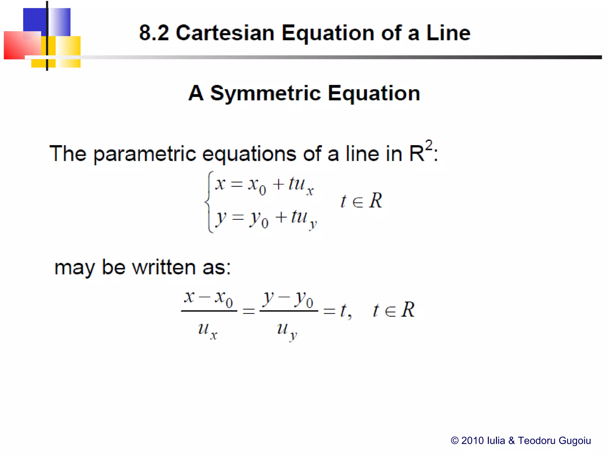 2 cartesian equation_of_a_line | PPT