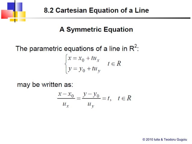 2 cartesian equation_of_a_line | PPT