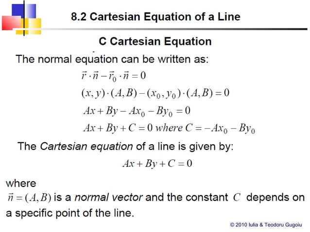 2 cartesian equation_of_a_line | PPT