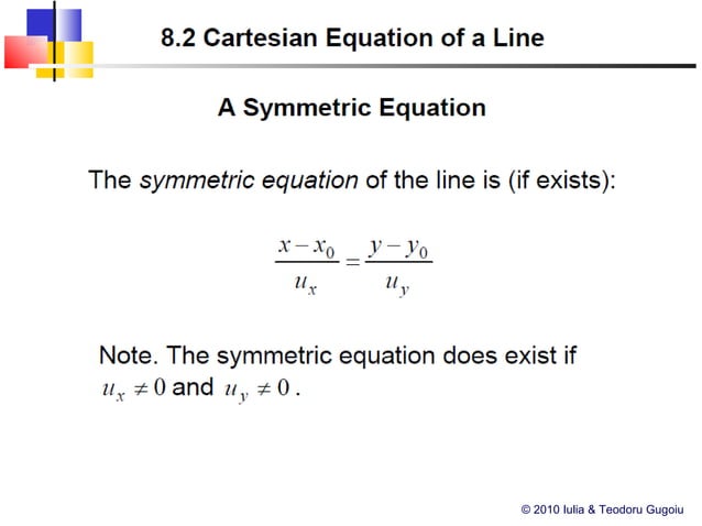2 cartesian equation_of_a_line | PPT