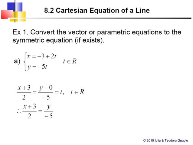2 cartesian equation_of_a_line | PPT