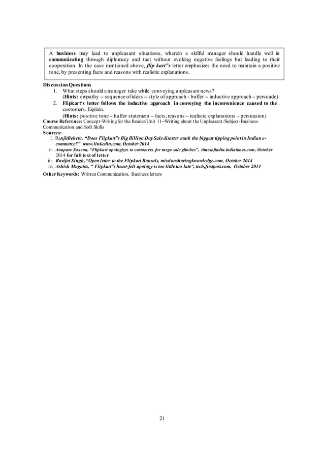 ICFAI - Business Communications and Soft Skills - Case studies | PDF