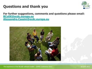 BCoDE – Burden of Communicable Diseases in Europe | PPT