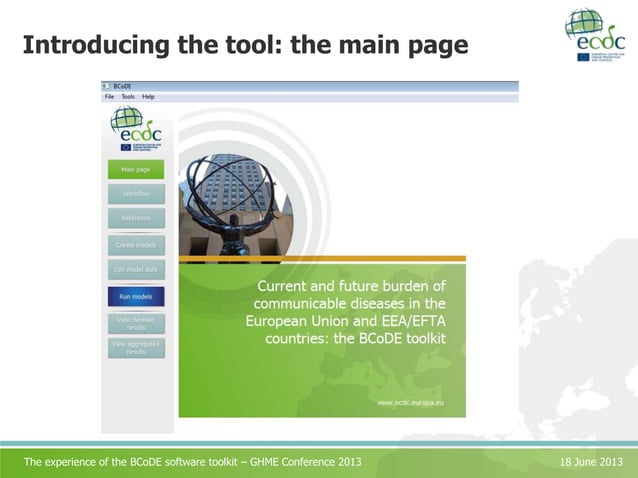 BCoDE – Burden of Communicable Diseases in Europe | PPT