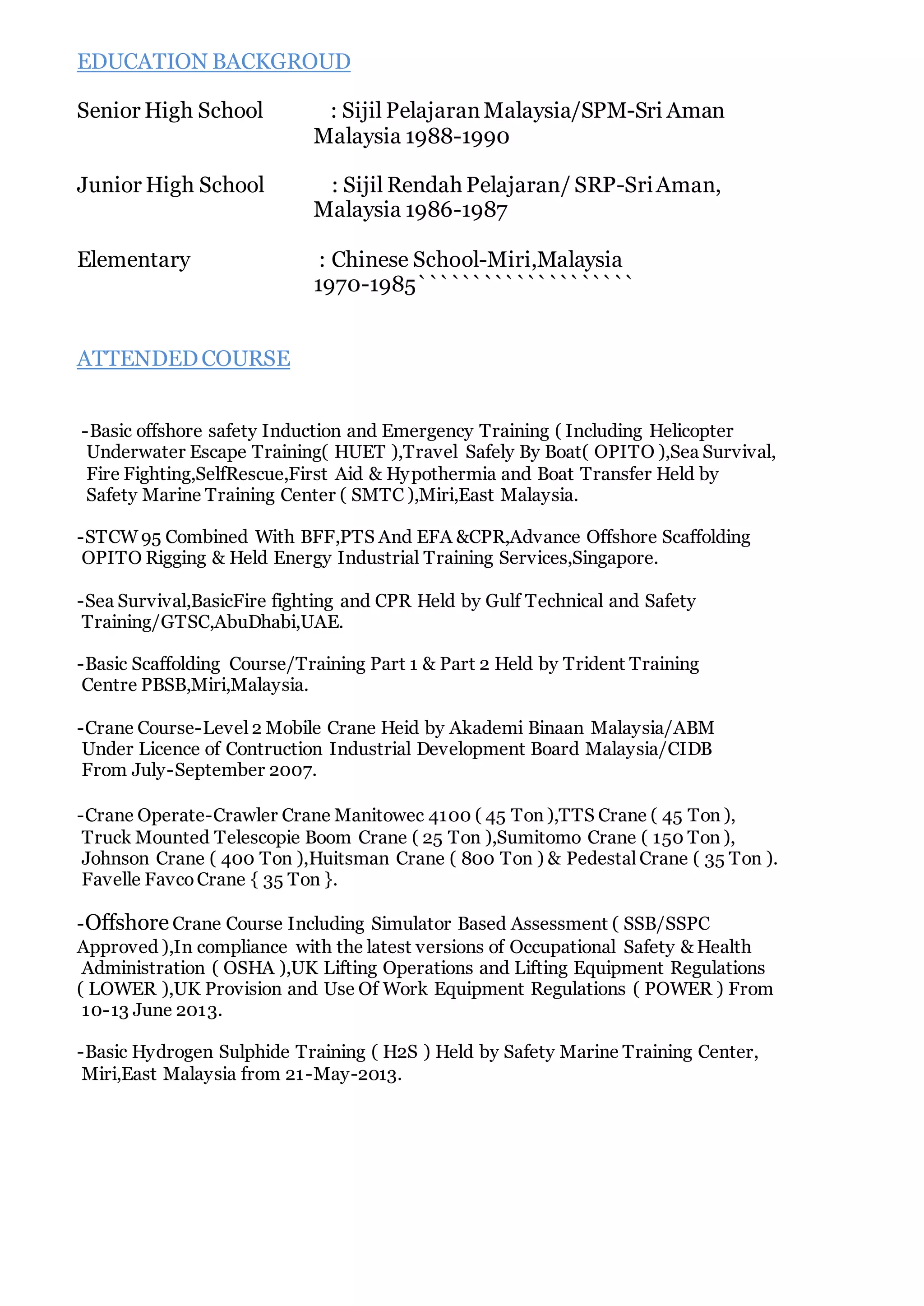 Andrew-CV Crane Operator | DOCX