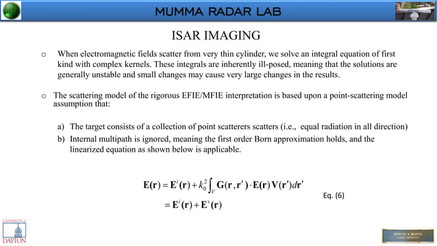 2015-06-17 FEKO Based ISAR Analysis for 3D Object Reconstruction | PPT