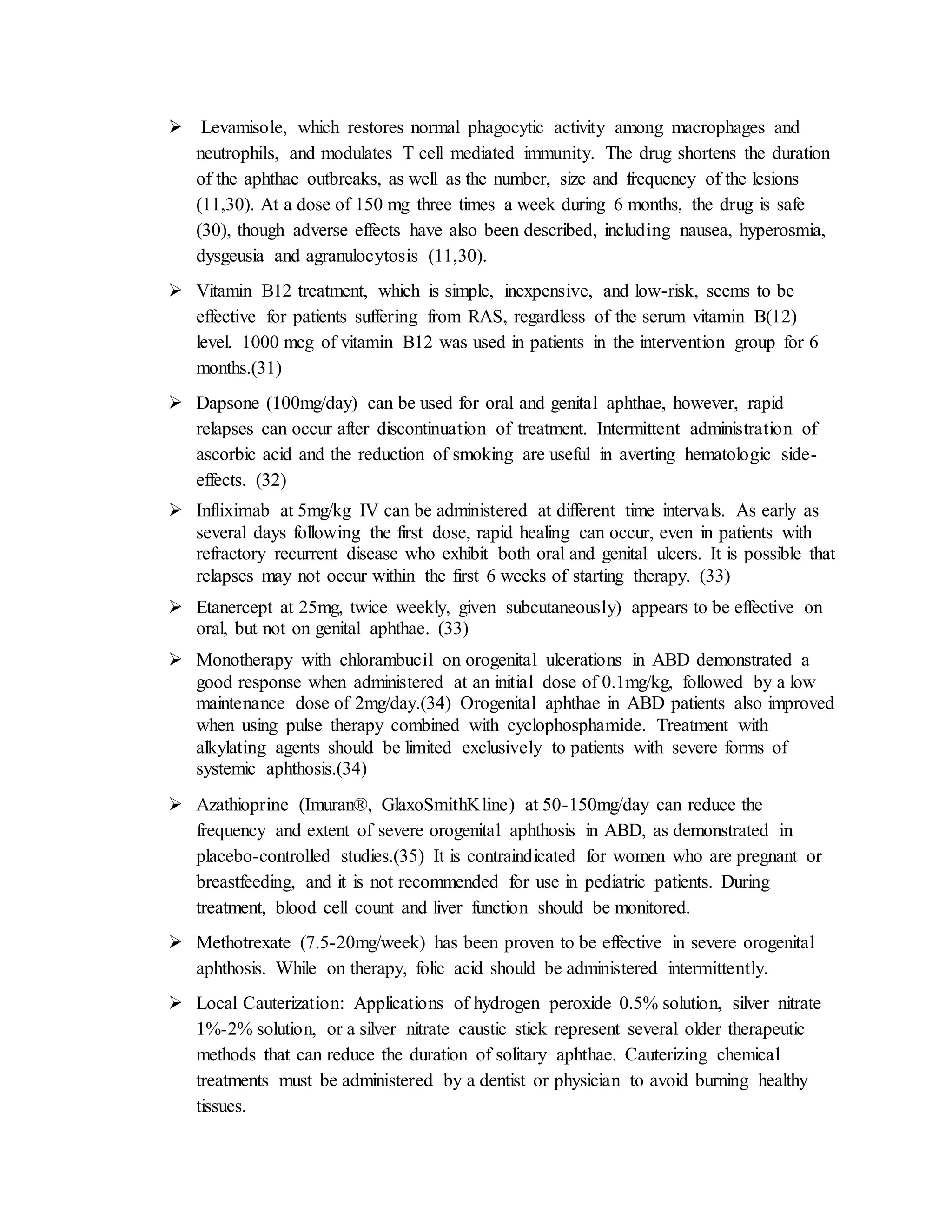 RECURRENT APHTHOUS STOMATITIS Azmiree binte aslam | DOCX