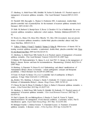 RECURRENT APHTHOUS STOMATITIS Azmiree binte aslam | DOCX