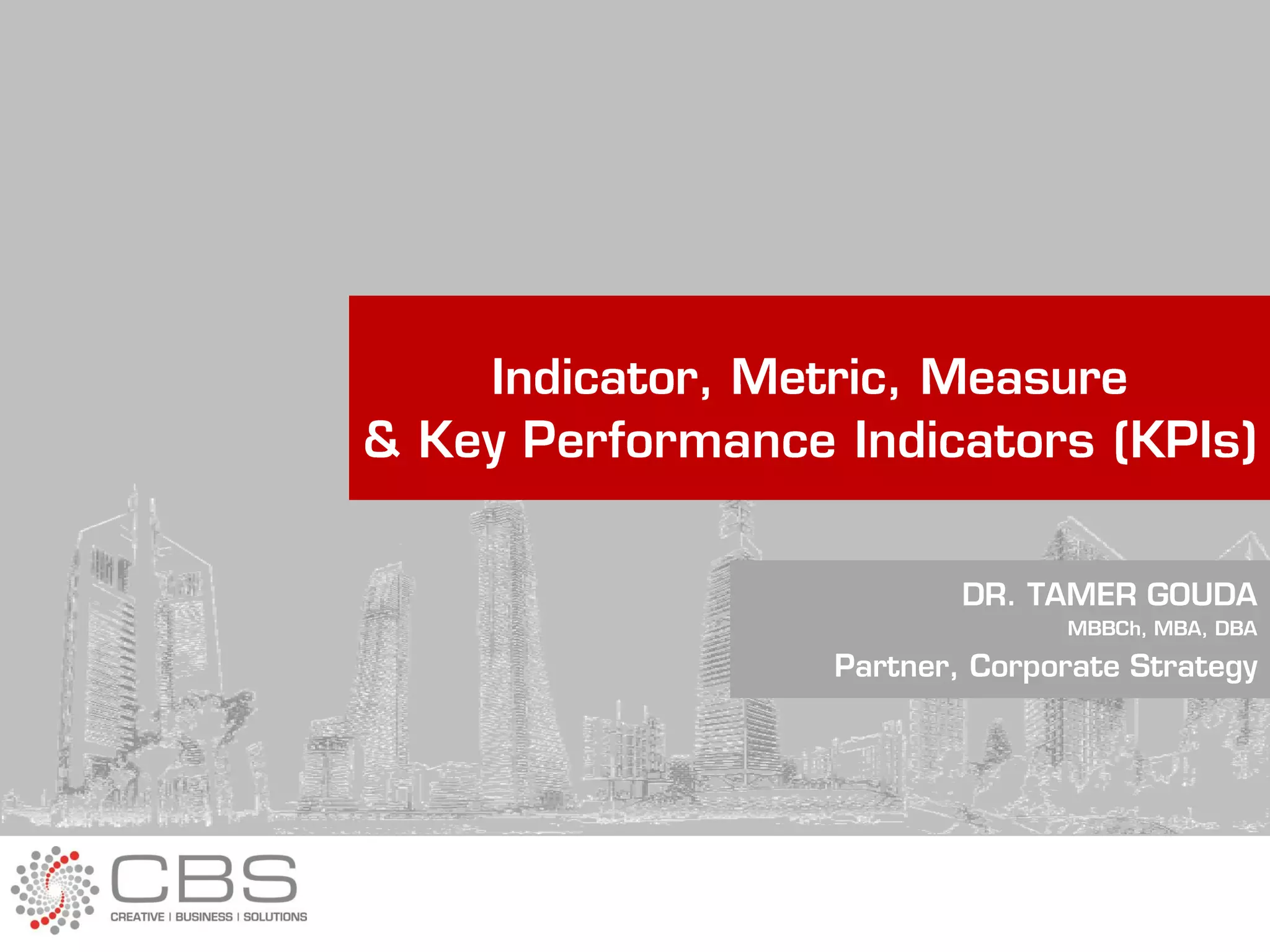 Key Performance Indicators [KPIs] Orientation | PDF