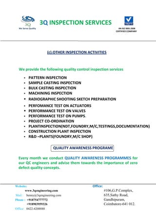 3Q INSPECTION PROFILE | PDF