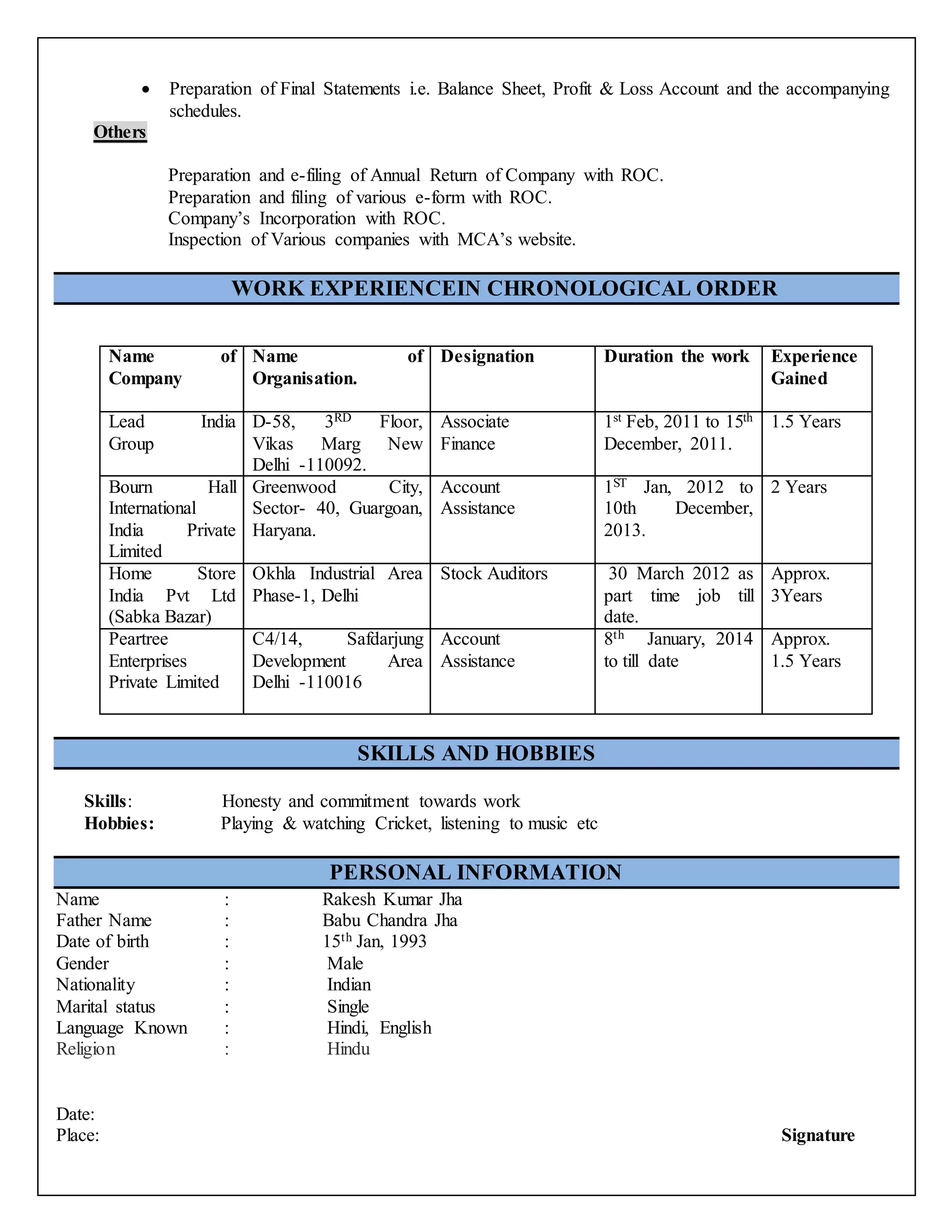 Rakesh resume . | PDF