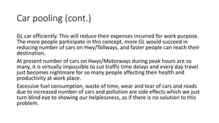Car pooling Assisted by GL cars | PDF