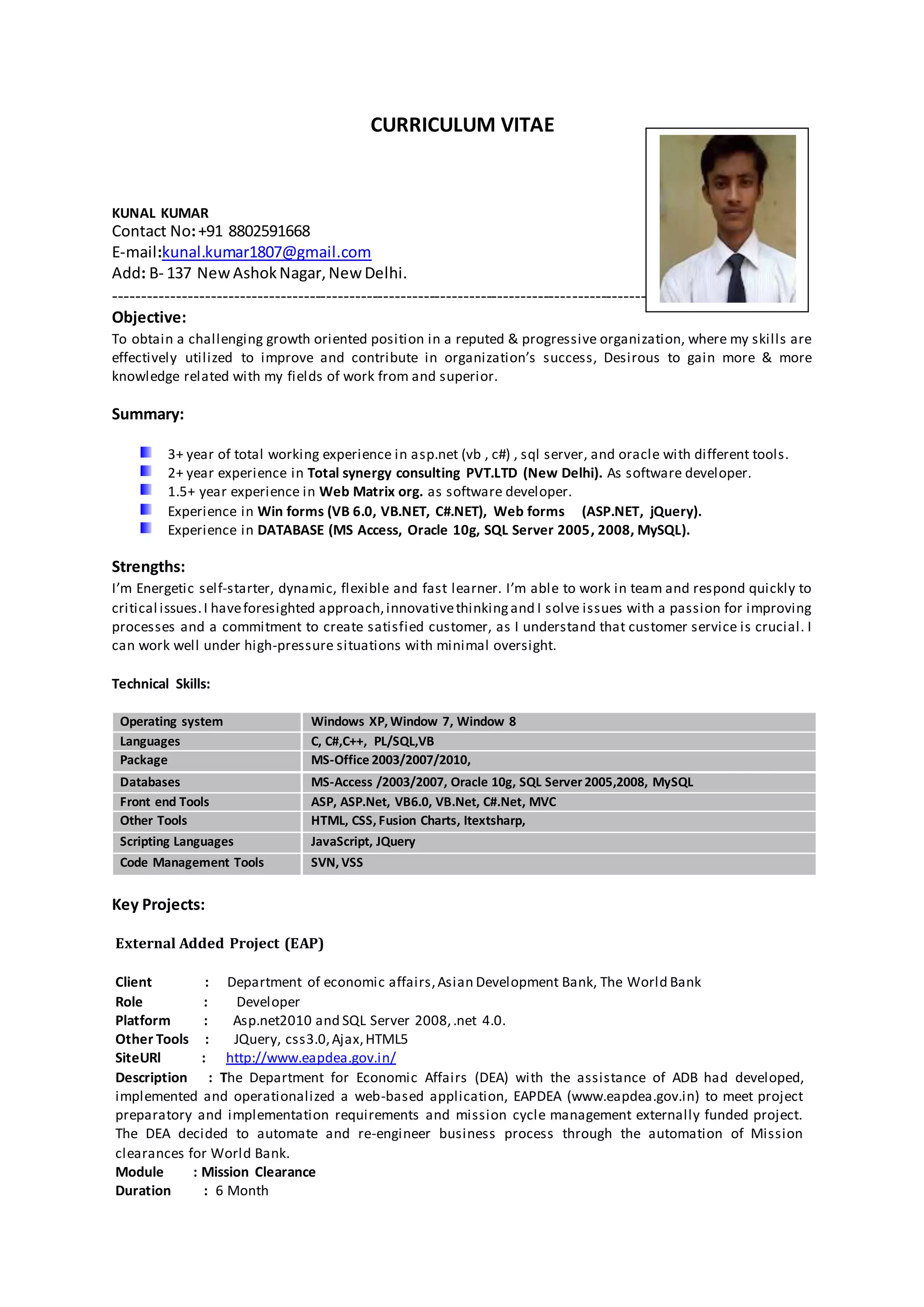 Resume New on Naukri | DOCX