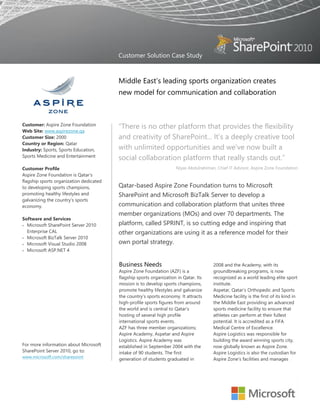 Aspire_Zone_Foundation_Case_study_Final | PDF