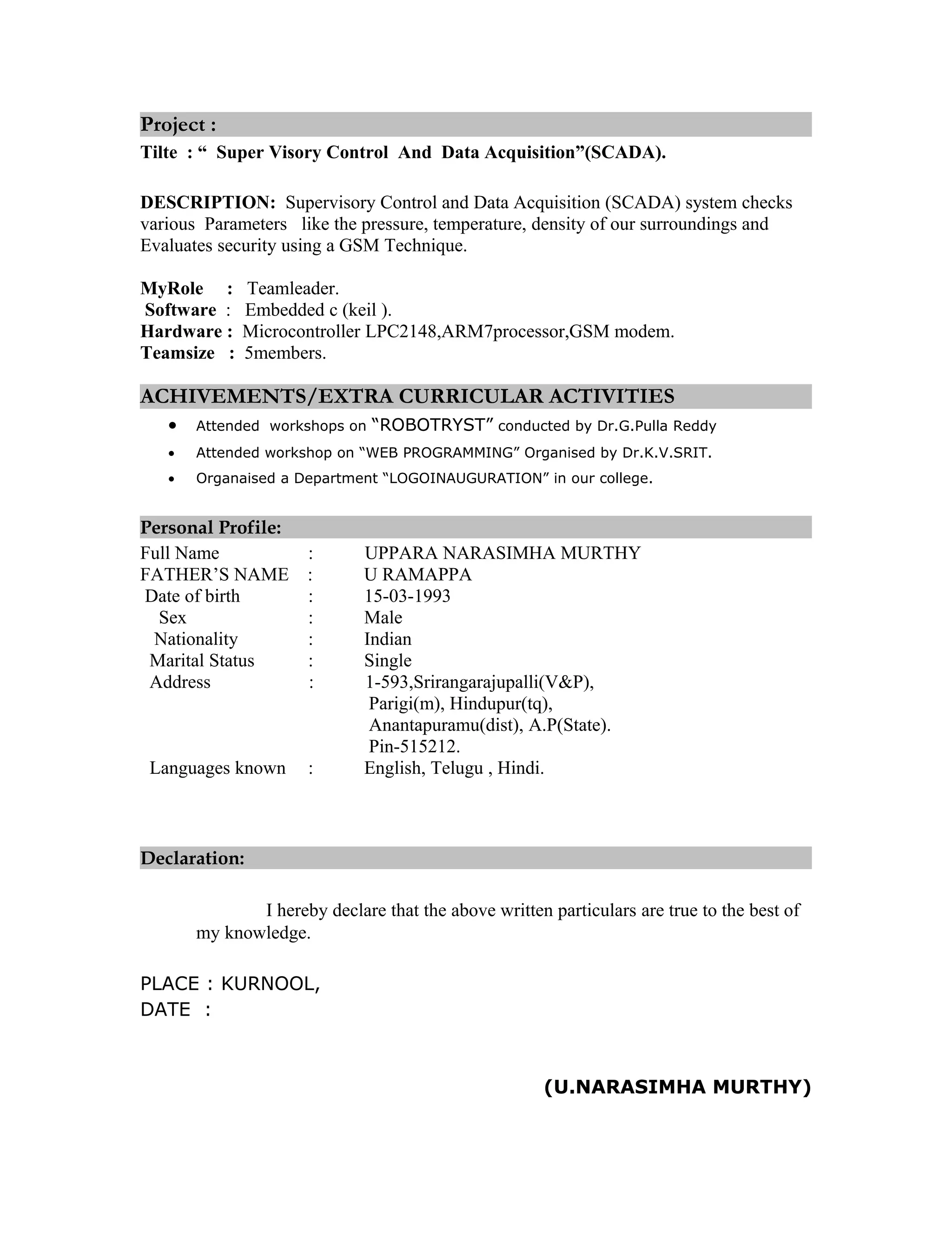 MURTHY RESUME | DOC