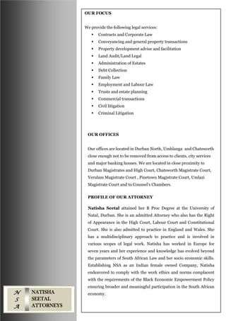 NATISHA company profile | PDF