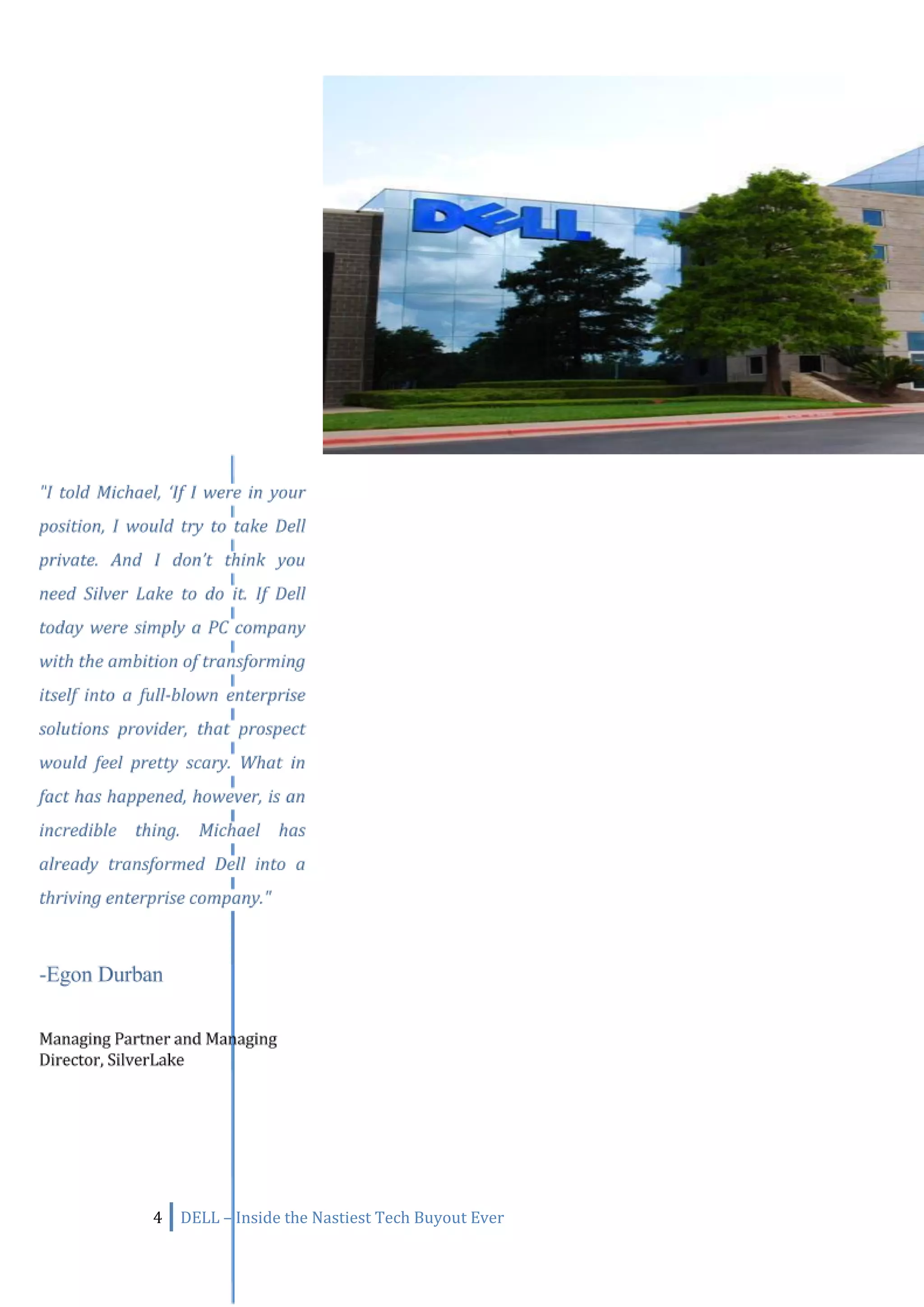 DELL Leverage Buyout - Writing Sample | PDF