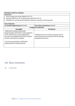 DELL Leverage Buyout - Writing Sample | PDF