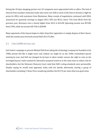 DELL Leverage Buyout - Writing Sample | PDF