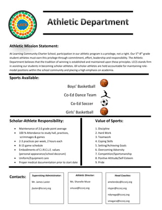 Athletics Handout PDF | PDF