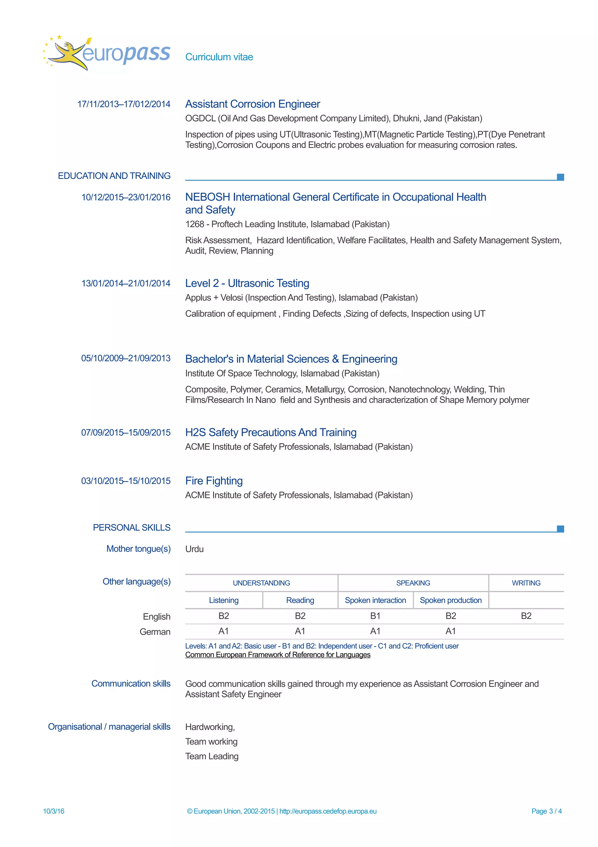 SAFETY CV UMAIR | PDF