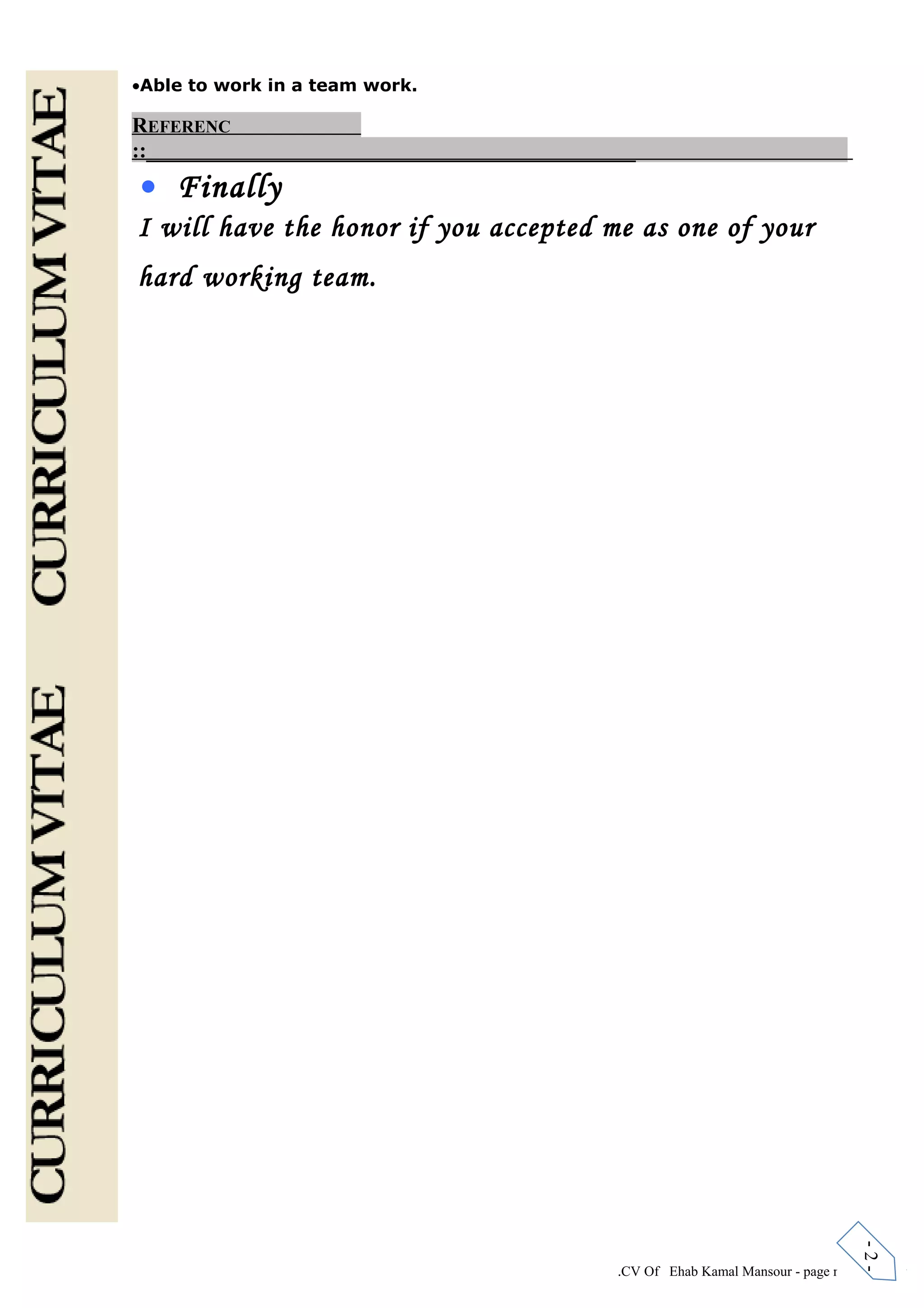 Ehab Kamal CV (1) - Copy | PDF