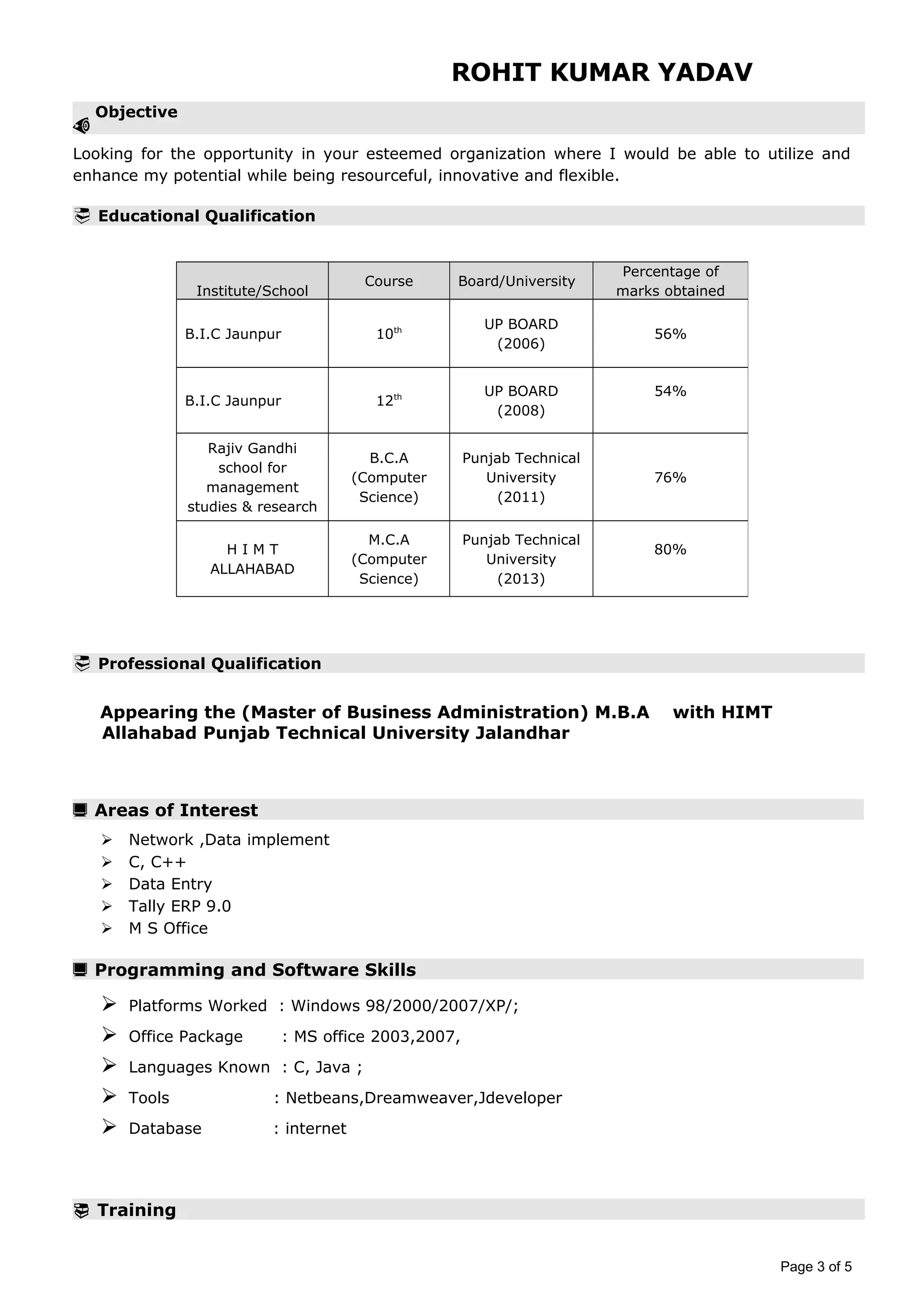 Rohit kumar CV | PDF Rohit kumar CV | PDF