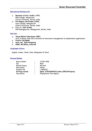 Sadiq-CV- Document Controller | DOC