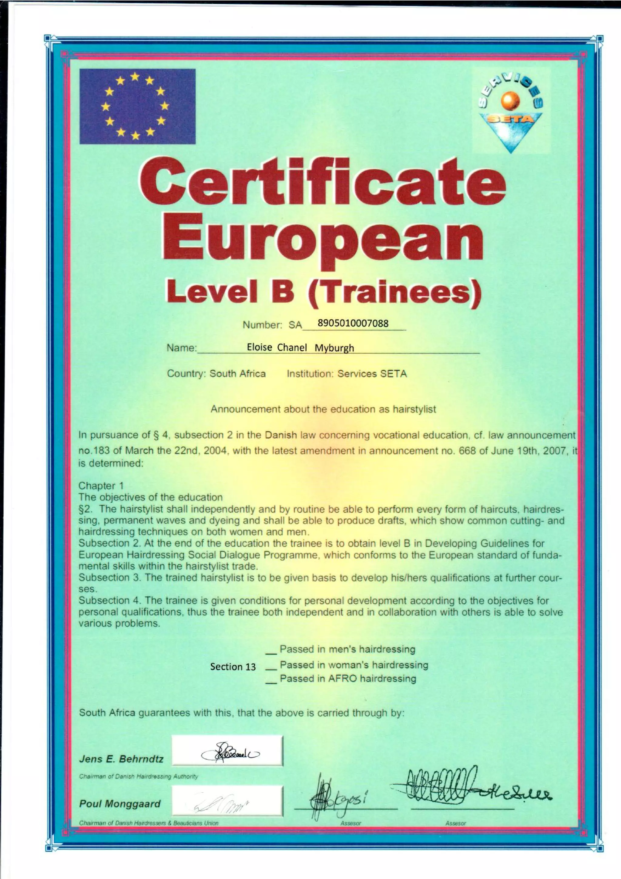 Eloise - Cert European | PDF