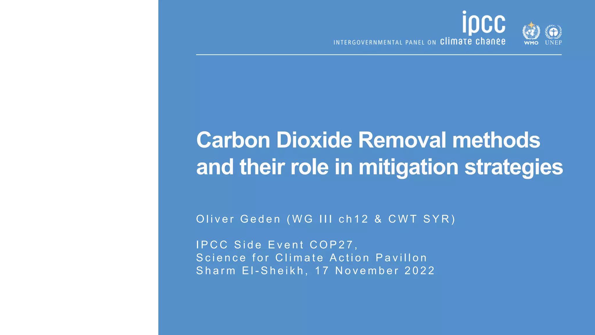 CDR methods and their role in mitigation strategies | PPT