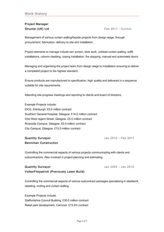 IAN REID CV- Project Management | DOC
