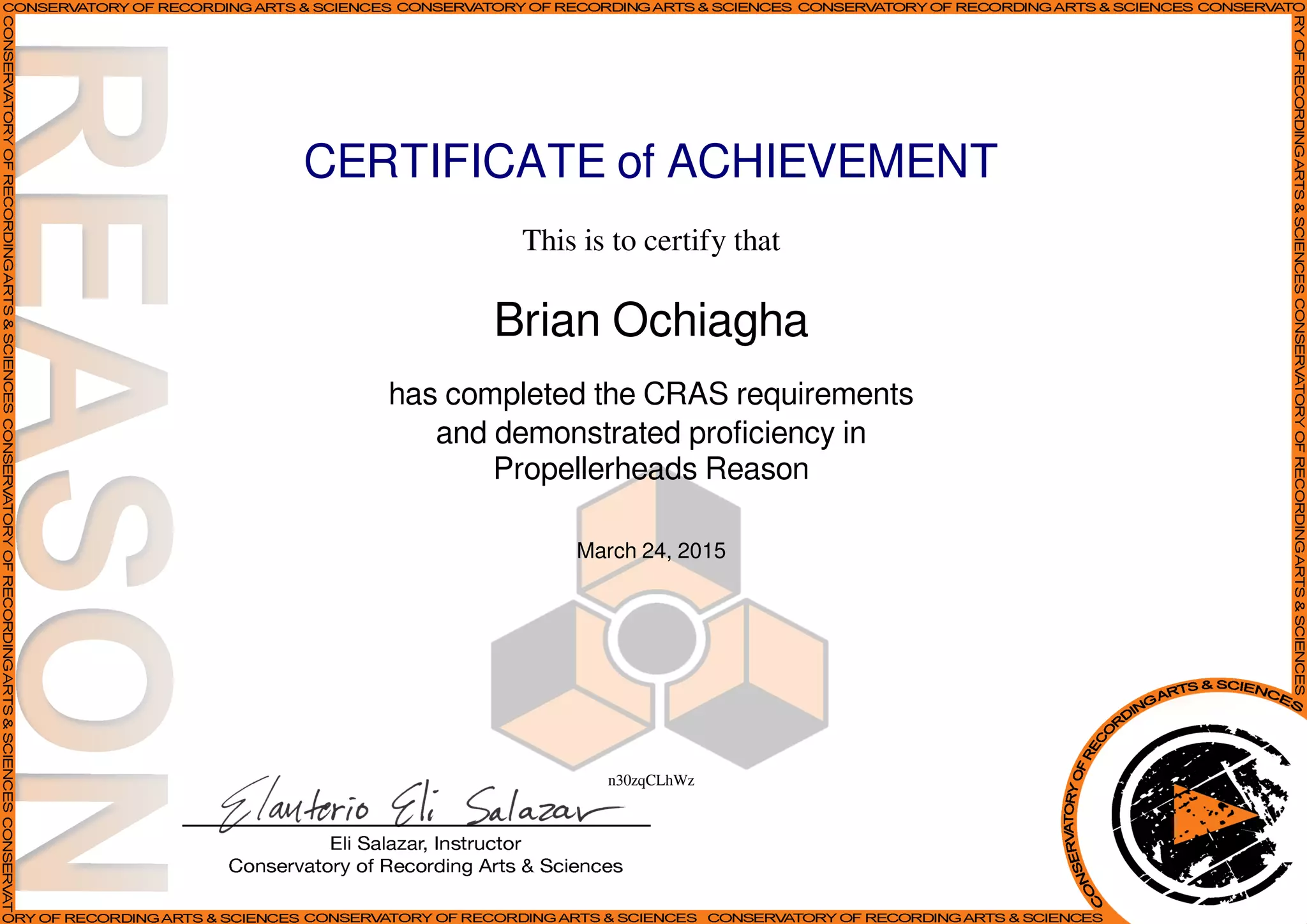 Propellerheads Reason Certification | PPT