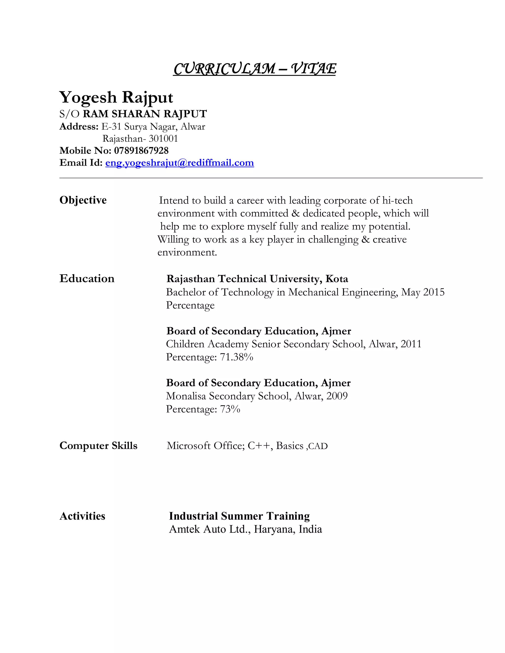 yogesh raj | PDF | Education