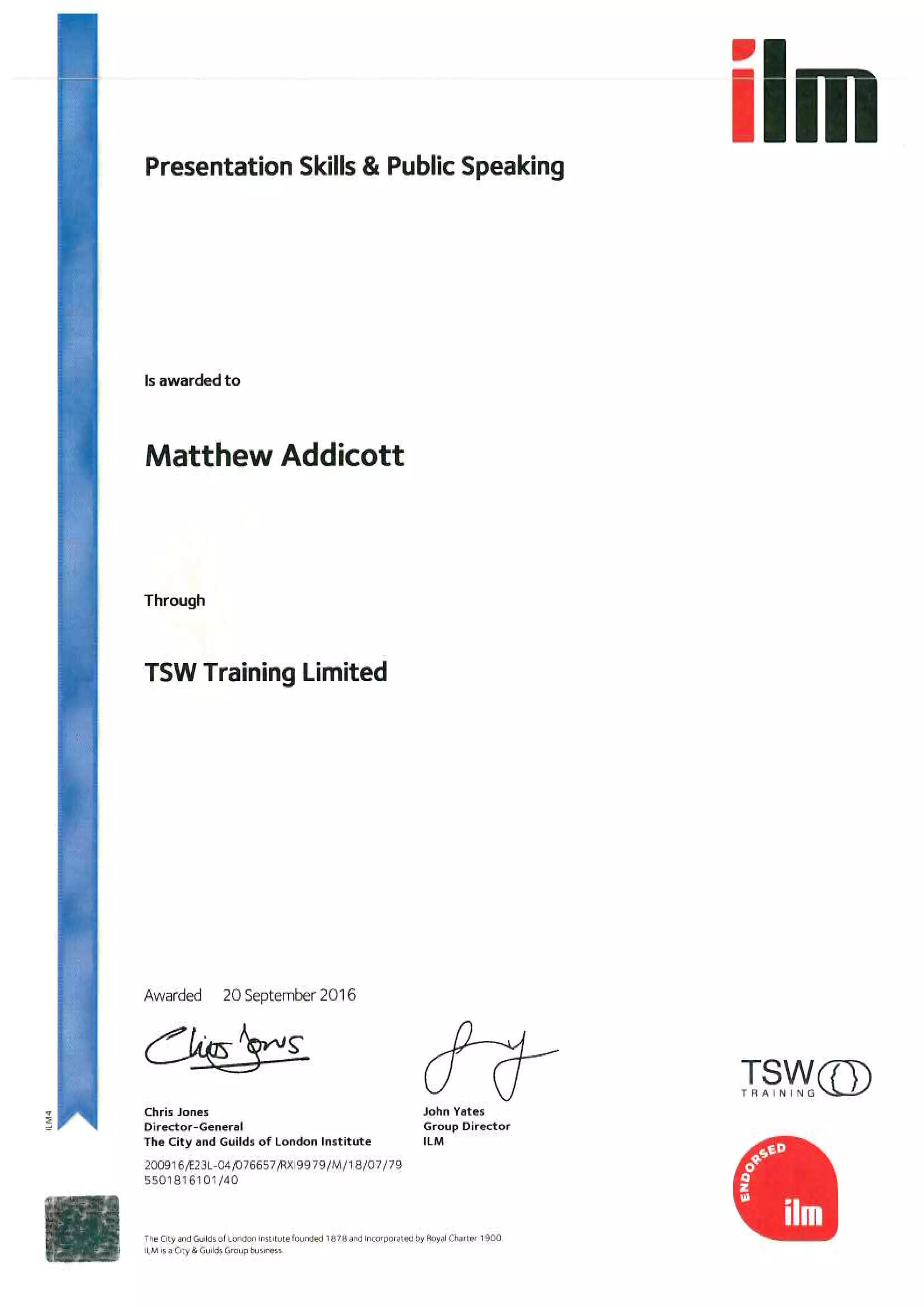 matthew Addicott Presentation Skills & Public Speaking (1) | PDF