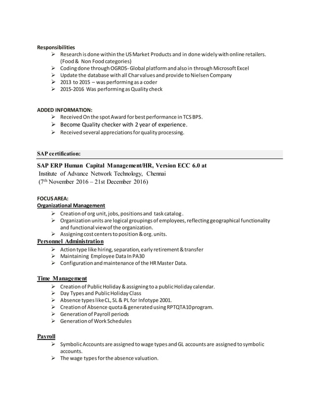 Rohini Monica SAP Resume | DOCX | Technology & Computing