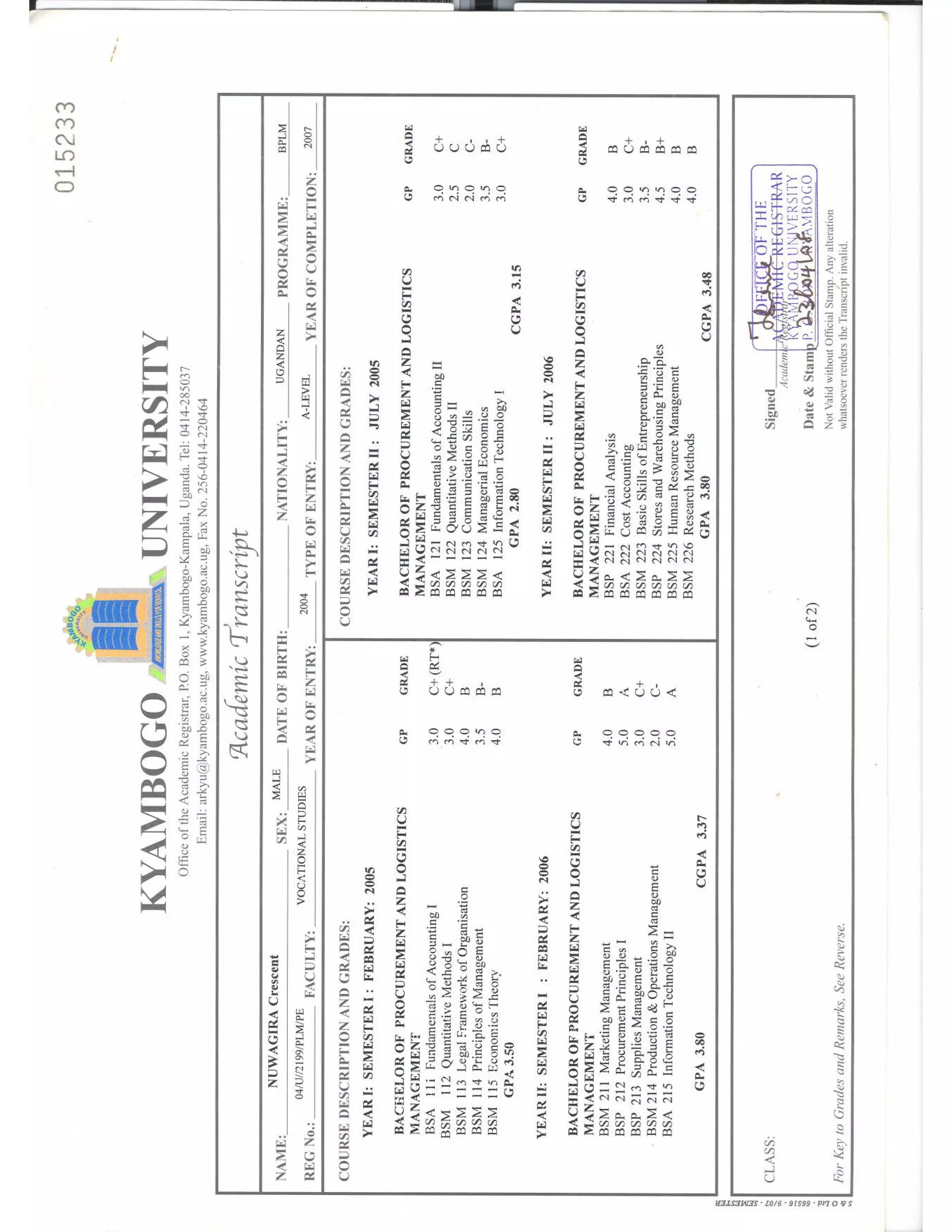 Nuwagira transcript2 | PDF