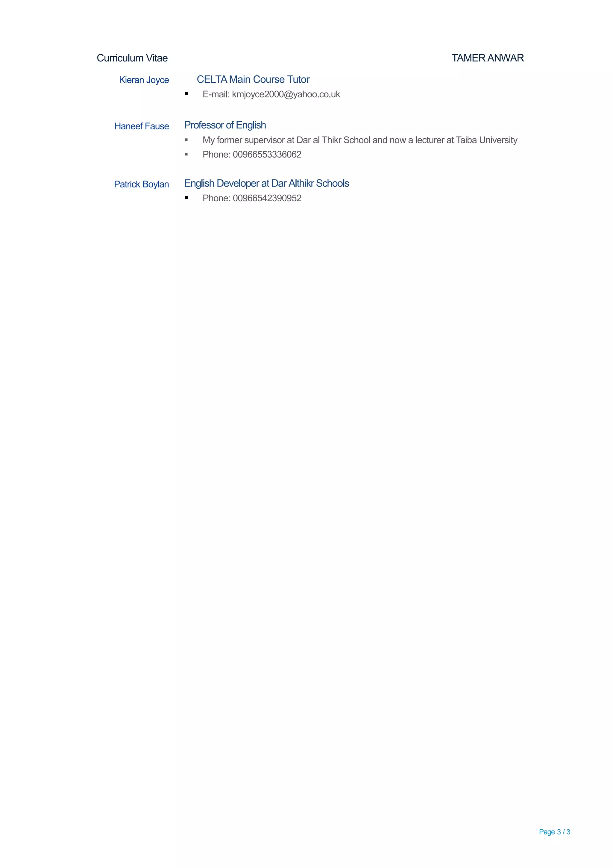 Tamer Anwar - CV (1) (2) | PDF