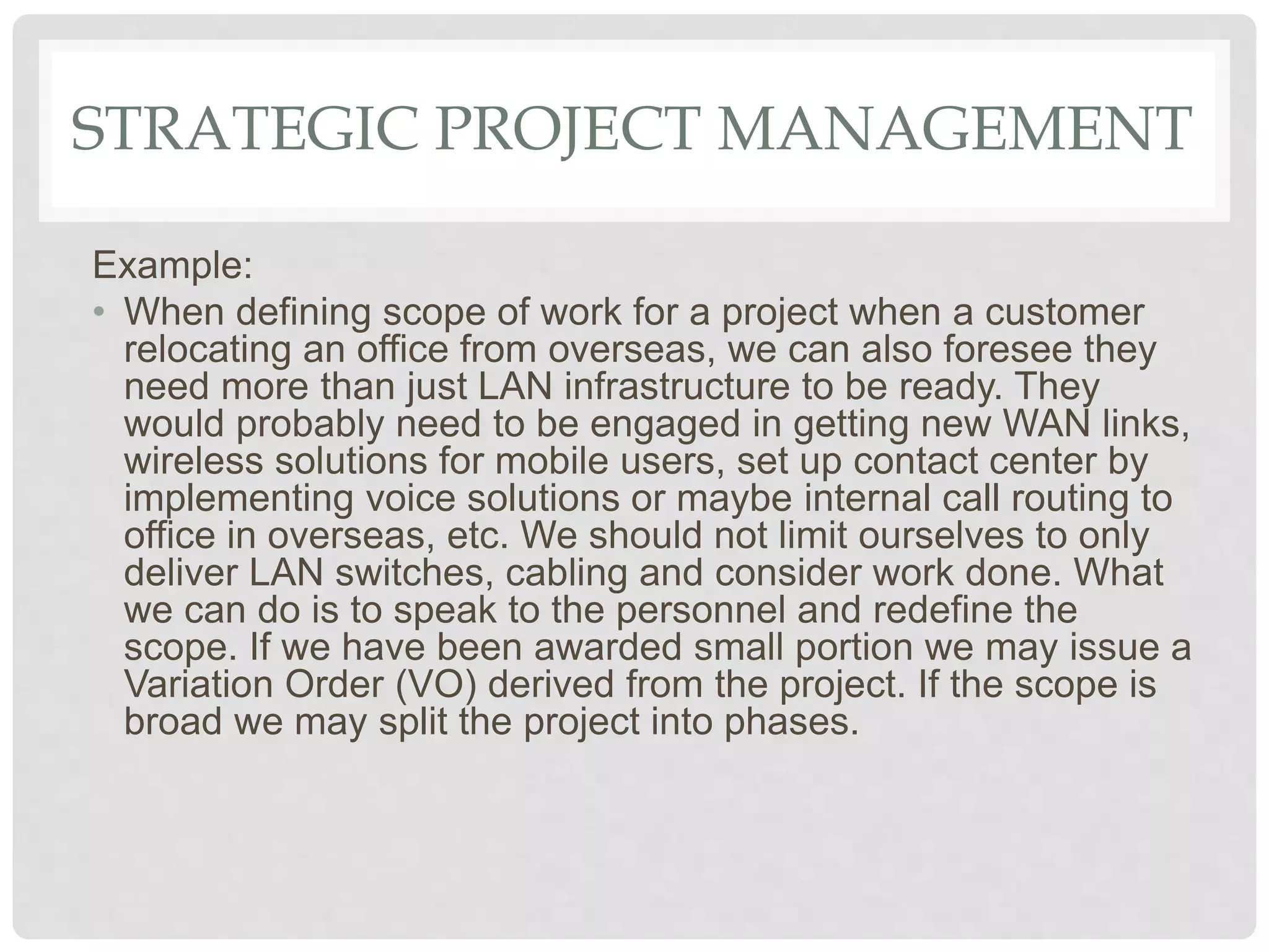 Strategic Project Management | PPTX
