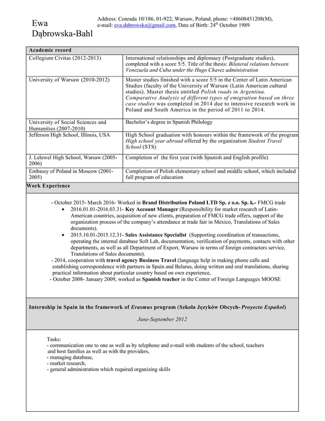 CV_Ewa_Dabrowska-Bahl_English | PDF