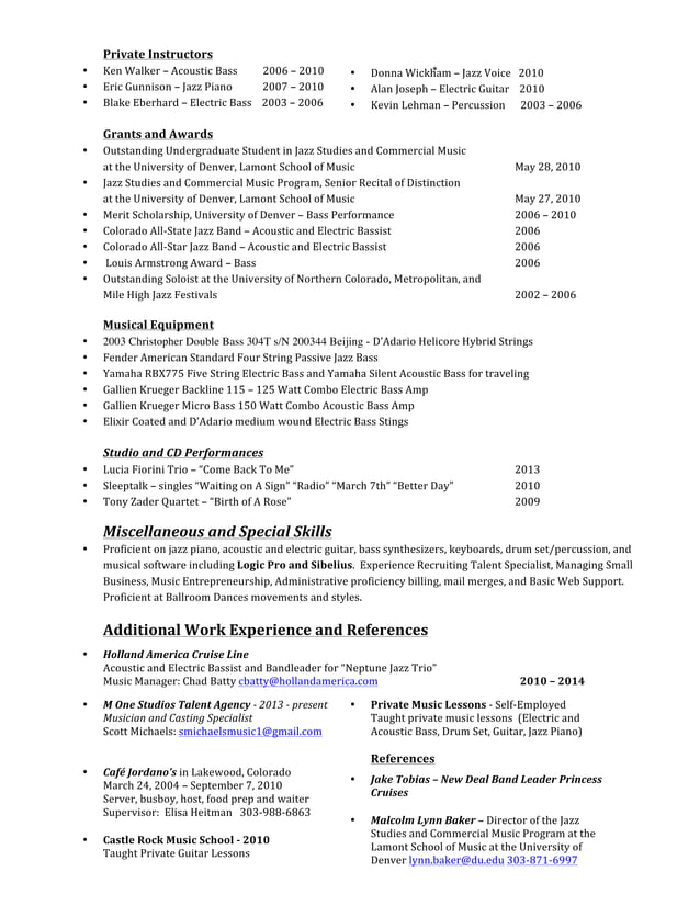 PERFORMANCE RESUME DANIEL GULLEY | PDF