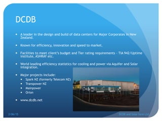 DCDB and Solar | PPTX