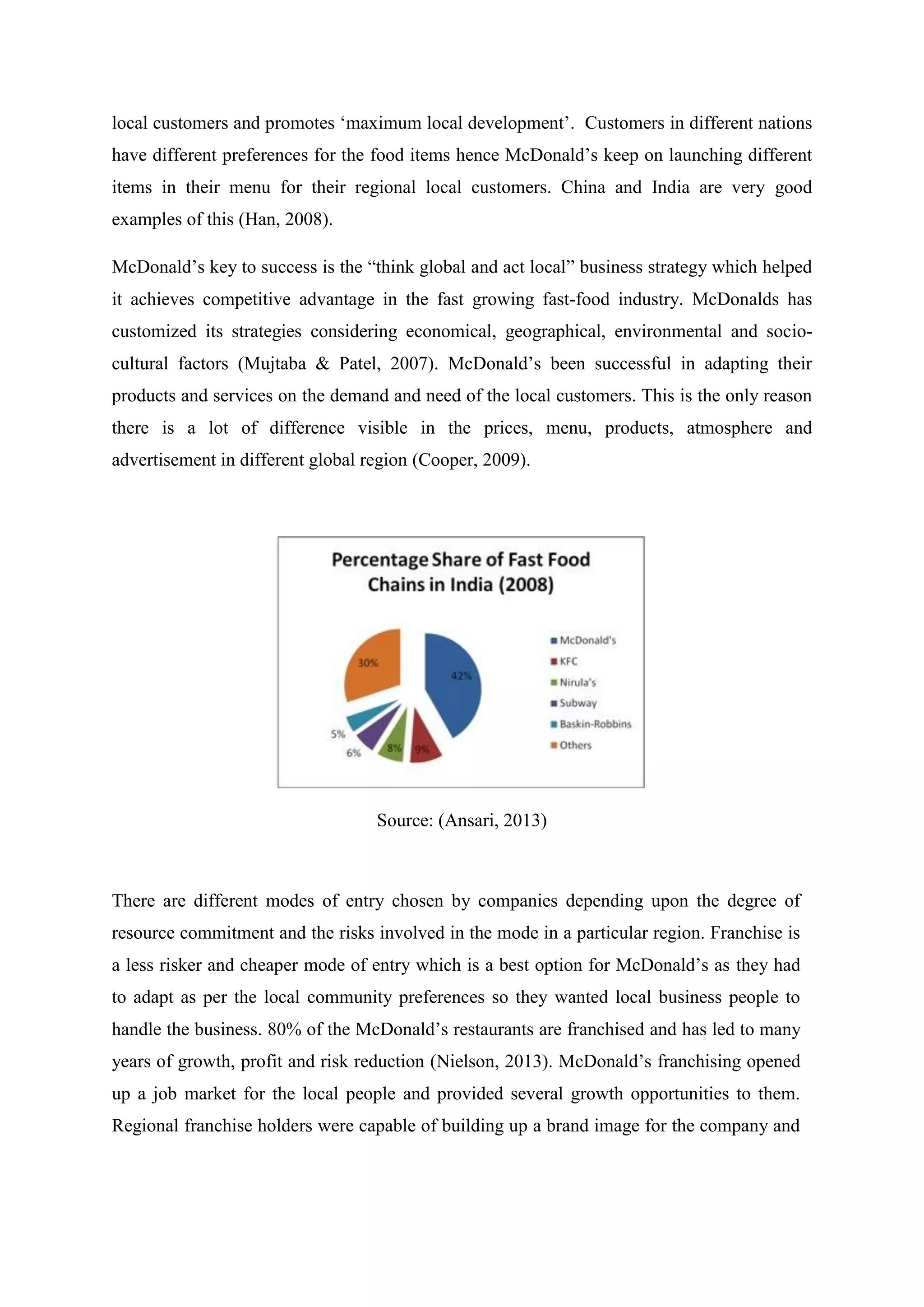 Internationalisation Strategies of McDonald | PDF