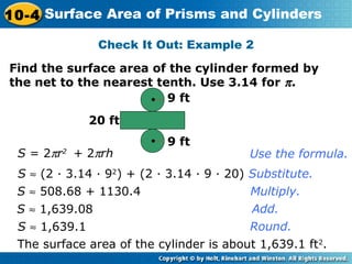 Surface ARea of Prisms and Cylinders | PPT
