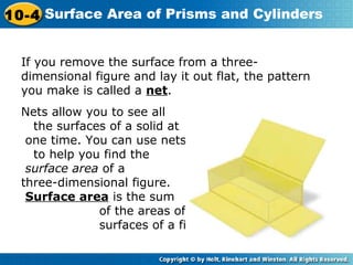 Surface ARea of Prisms and Cylinders | PPT